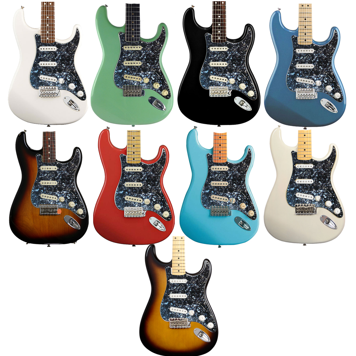 Telecaster Pickguard - Black / Silver Faux Abalone - 2-Ply