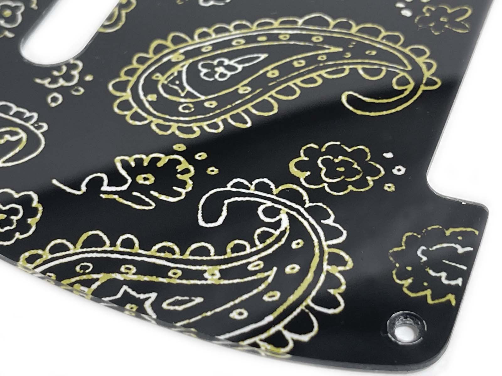 Telecaster Brad Paisley Pickguard Black / Pale Yellow Paisley