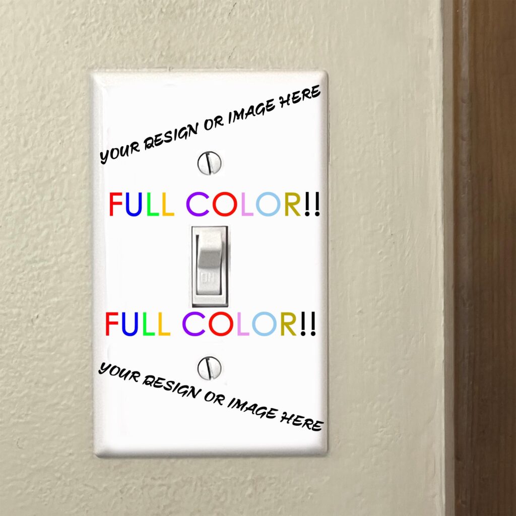 Custom Printed Light Switch Covers - YOUR IMAGE, LOGO, PICTURE