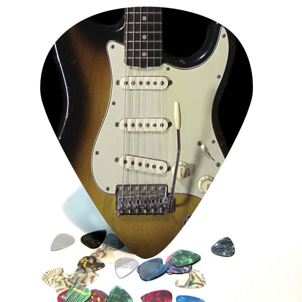 Vintage Stratocaster Giant Guitar Pick Wall Art