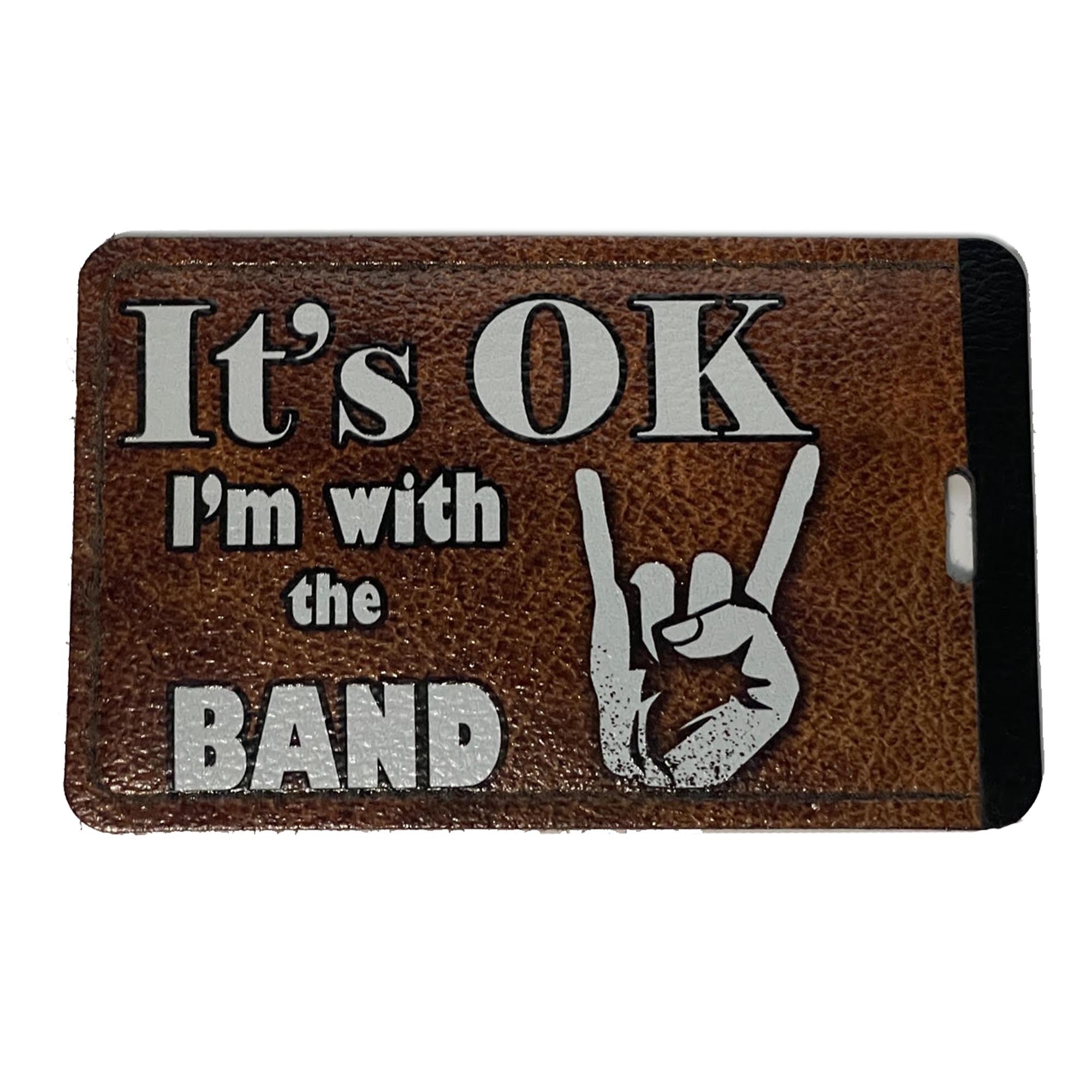 Leather With the Band Guitar Case Tag- IM WITH THE BAND