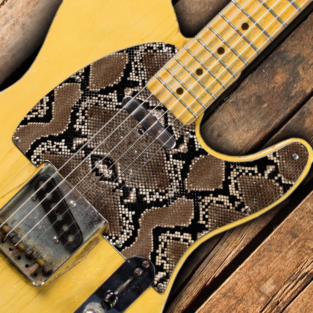 Snake Skin Telecaster Pickguard - Custom Printed 3-ply