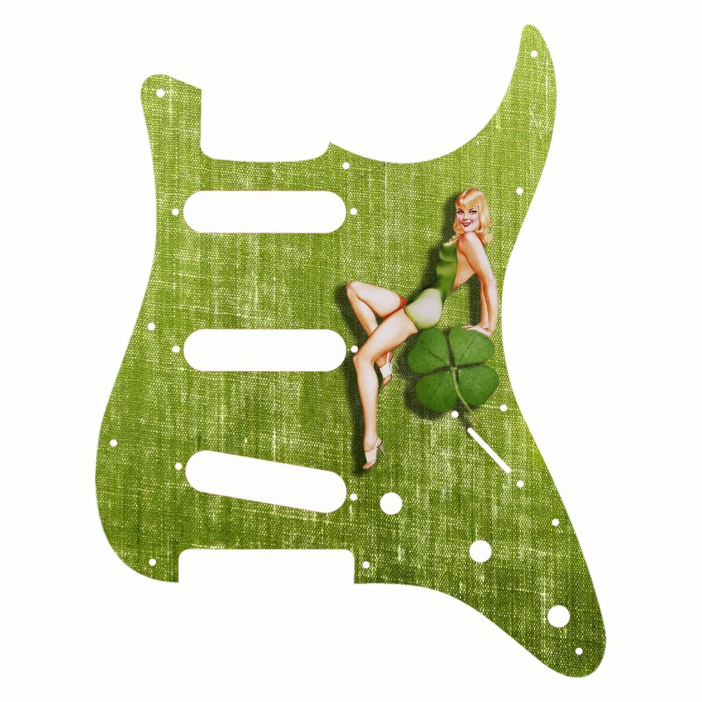 Stratocaster Irish Pinup Pickguard - Vintage - Custom Printed