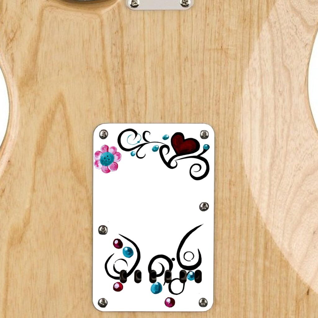 Stratocaster Hendrix Flowers Backplate / Tremolo Cover