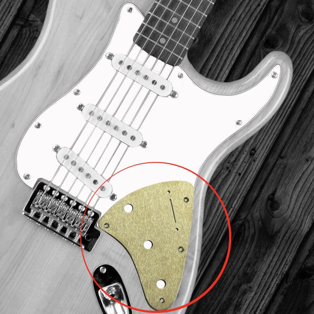 Brass Garcia Alligator Stratocaster Replica Control plate