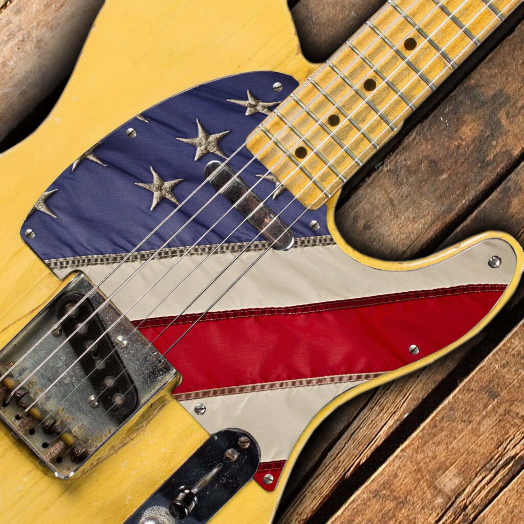 Telecaster USA Flag Pickguard - Custom printed American Guard