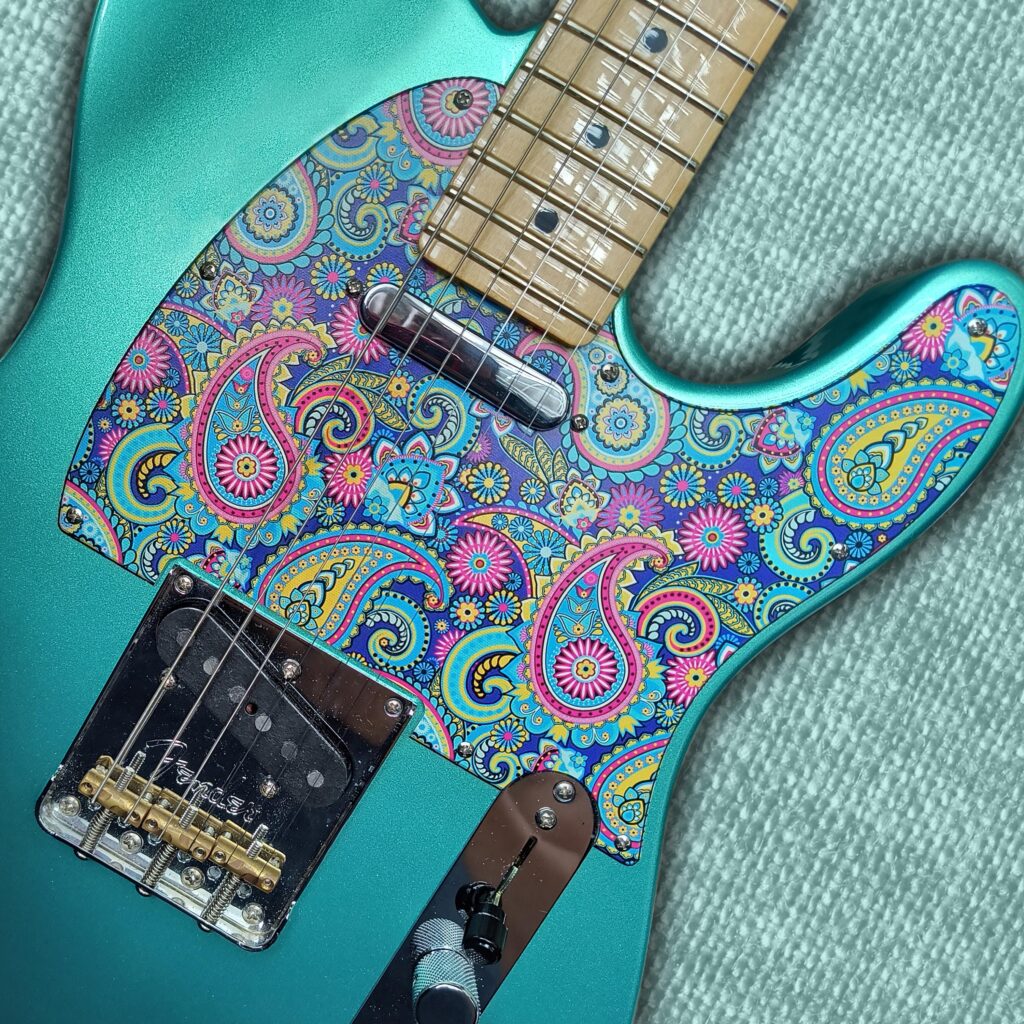 Colorful Paisley Telecaster Pickguard - Custom Printed 3-ply