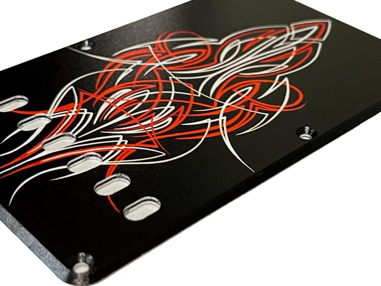 Stratocaster hotrod pinstripe Backplate / Tremolo Cover