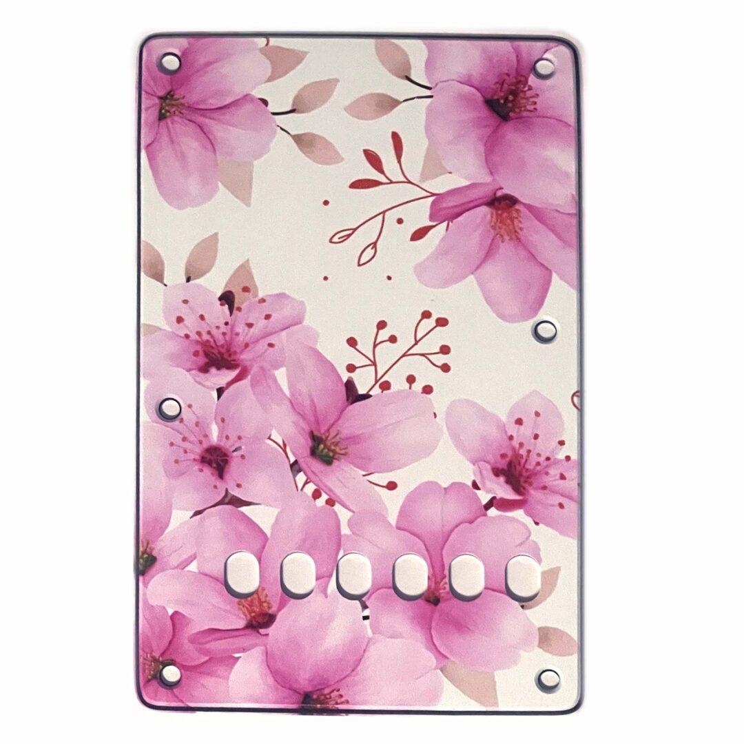 Stratocaster Pink Flowers Backplate / Tremolo Cover