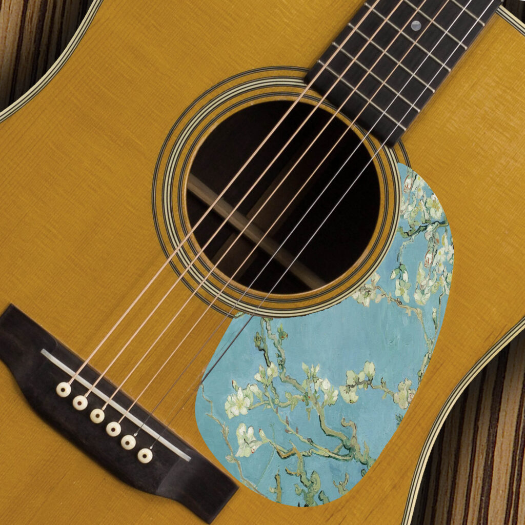 Acoustic Van Gogh Almond Pickguard - Custom Printed -204