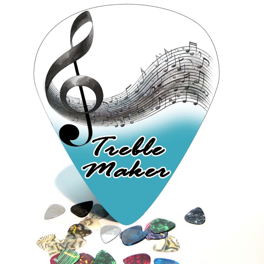 "Treble Maker" Funny Giant Guitar Pick Wall Art (11")