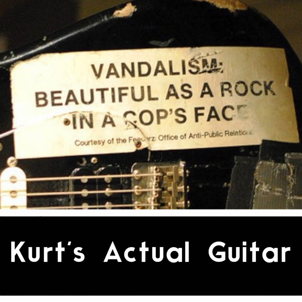 Kurt Cobain Replica Vandalism Strat Decal / Bumper Sticker