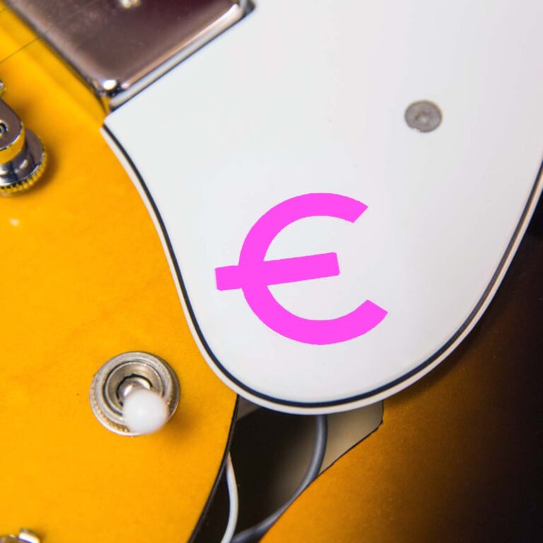 Epiphone E Decal - Pink - Replacement Sticker