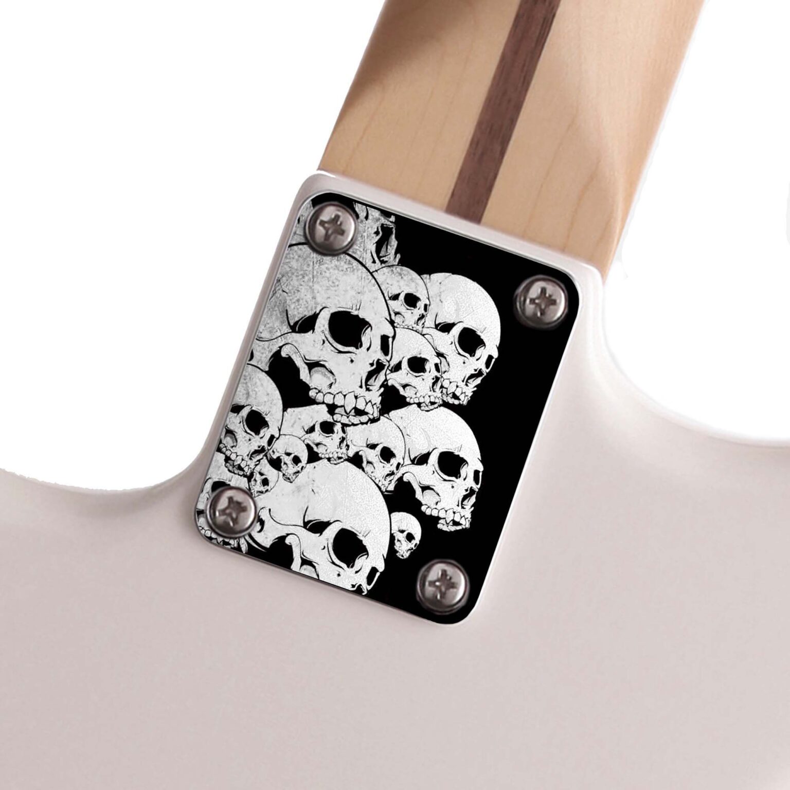 PIle of Skulls Custom Printed Neckplate - Strat, Tele, & Bass