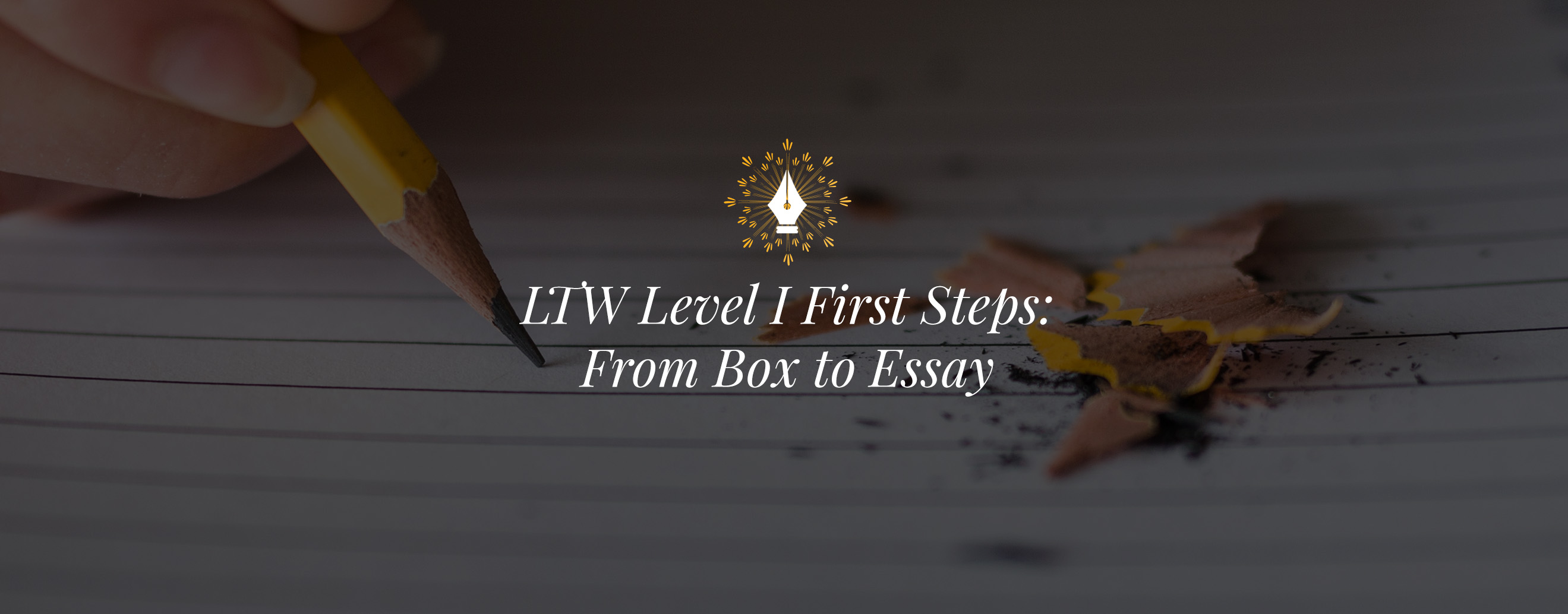 LTW Level One First Steps: From Box to Essay | CiRCE Institute