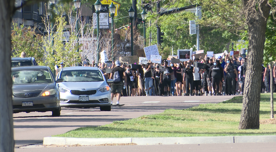 Downtown protesters in Colorado Springs return to Police Operations ...