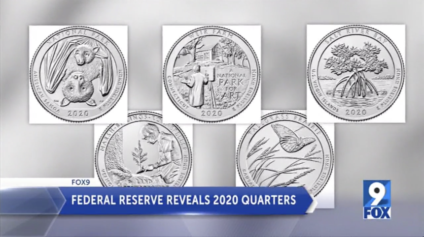 Federal reserve reveals new 2020 quarters - KYMA