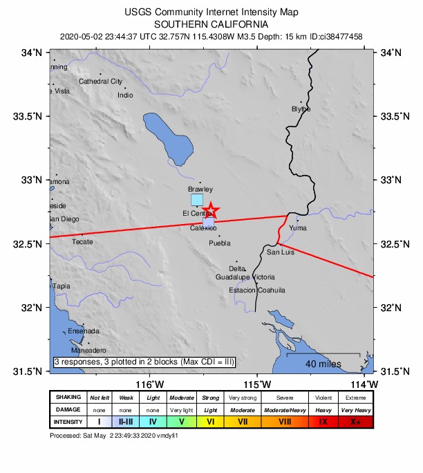 3.5 earthquake felt in the Imperial Valley - KYMA