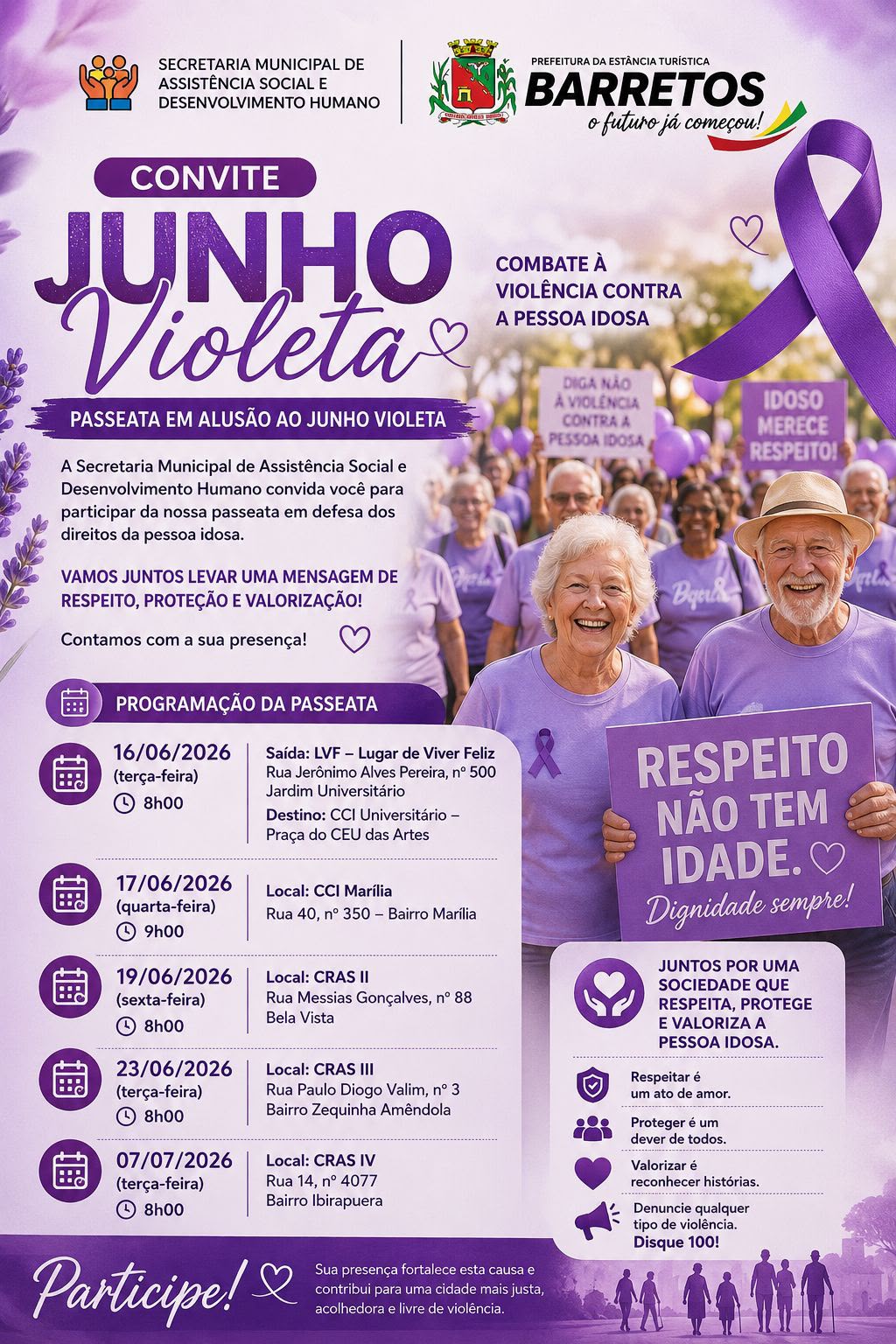 Junho Violeta tem ações contra a violência ao idoso - O Diário ...