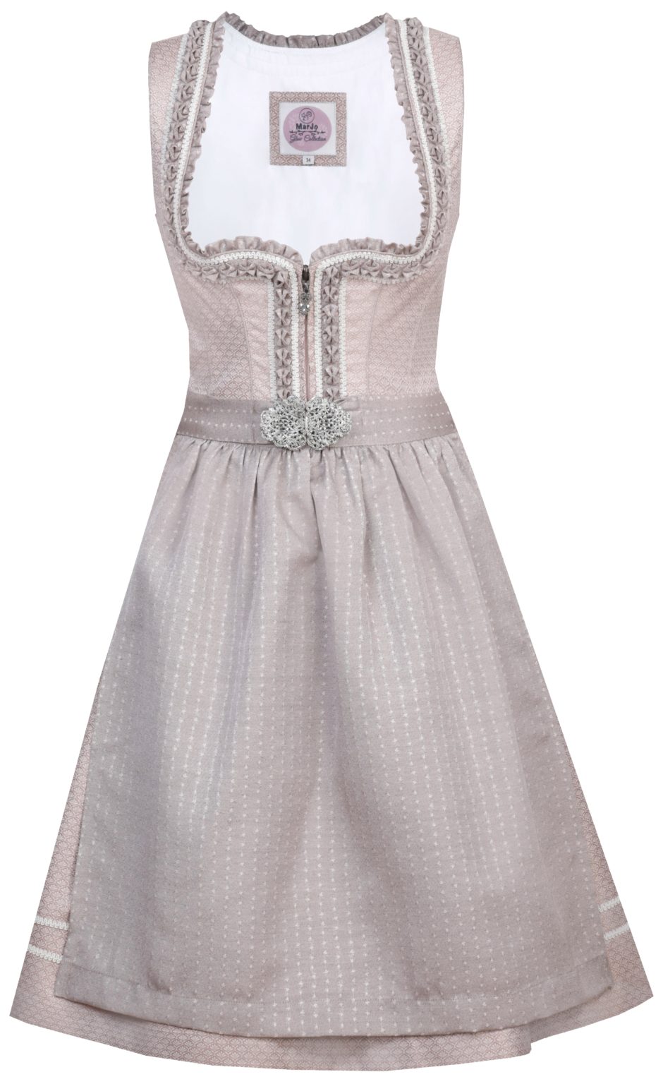 Dirndl Leni Rose Taupe by Marjo – Trachten-Quelle