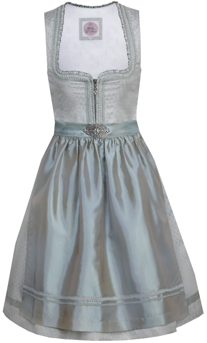 Dirndl Lara Soft Sage/Grey Green Longer Length by Marjo – Trachten-Quelle